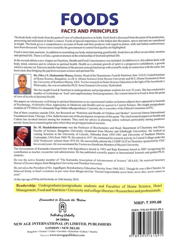 Foods Facts & Principles - Bharatiya Book Corporation